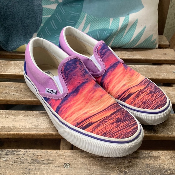 Vans | Shoes | Custom Sunset Vans Del Mar Beach California | Poshmark